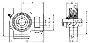 1-7/16" Wide Slot Take-up Bearing, UCST207-23, UCT207-23 | UCT207-23